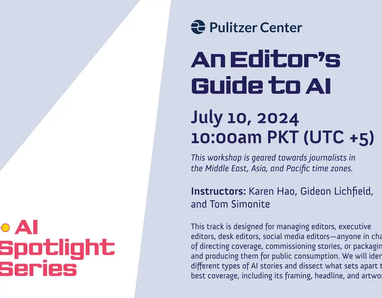 AI Spotlight Series: An Editor’s Guide to AI | Pulitzer Center: 1619 ...